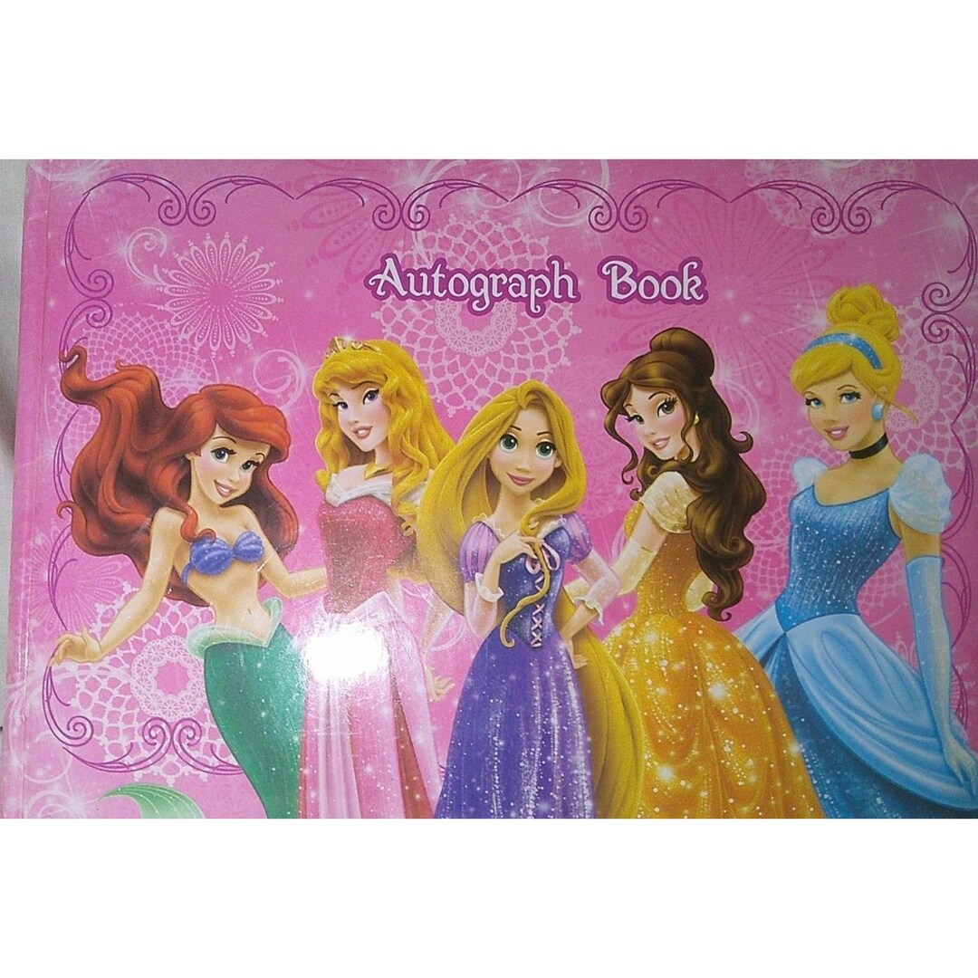 Disney Princess Autograph Book With Signatures of Ariel, Chip Jasmine ...