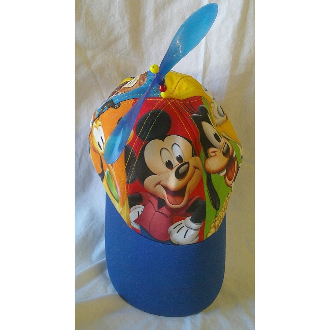 Mickey Mouse Kids Cap With Spinning Propeller Colorful Disney ...
