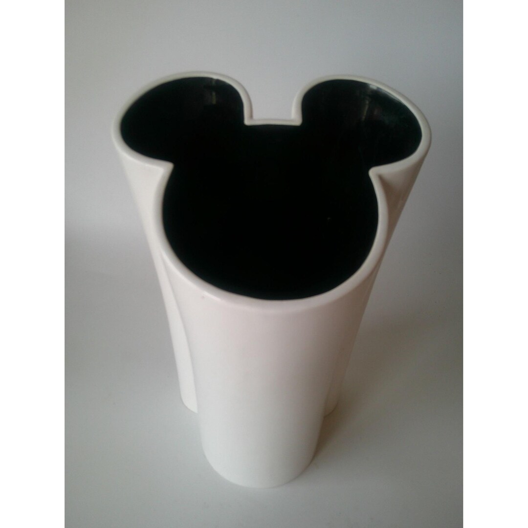 Disney Mickey Mouse White & Black Ceramic Vase AC02-L - Etsy