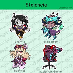 Cardfight!! Vanguard - Stoicheia Unit Stickers - Etsy