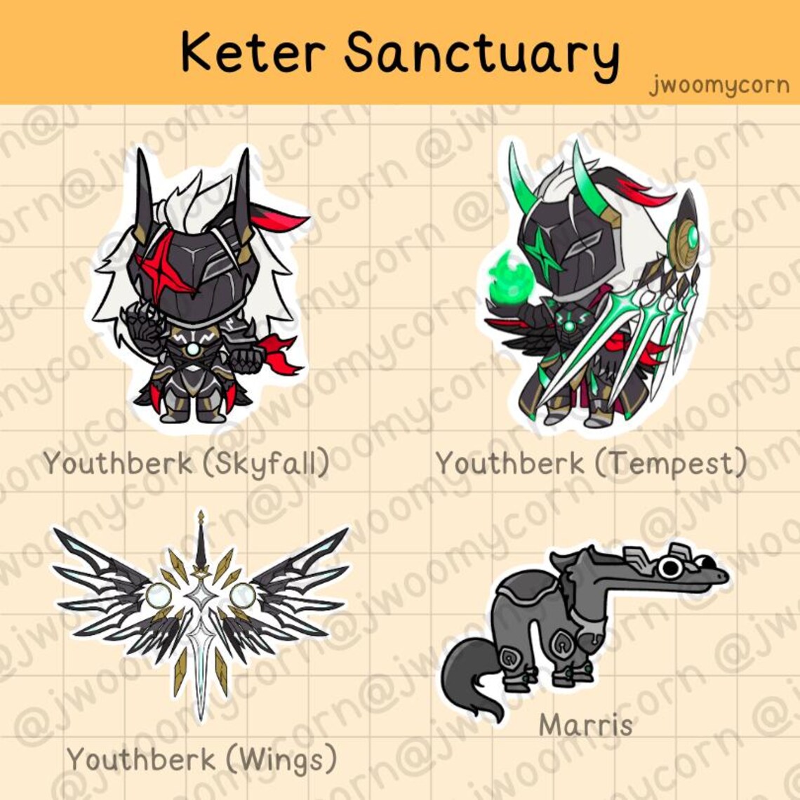 Cardfight!! Vanguard - Keter Sanctuary Unit Stickers - Etsy