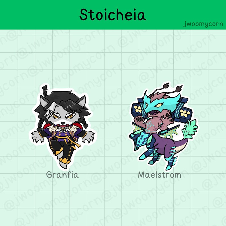 Cardfight!! Vanguard - Stoicheia Unit Stickers - Etsy