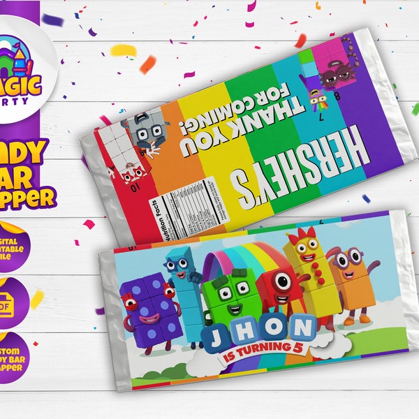 Numberblocks Candy Bar - Etsy