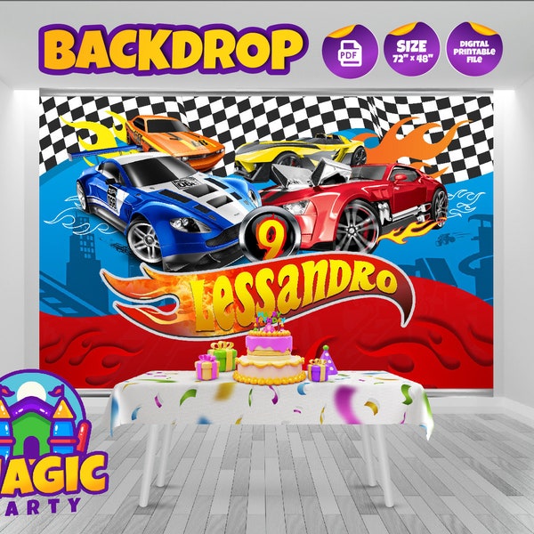Hot Wheels Backdrop - Etsy