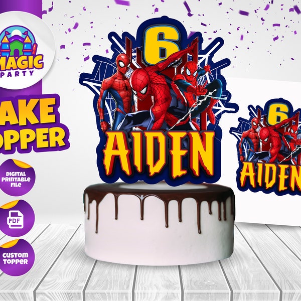 Spiderman Topper Cake Printable - Etsy