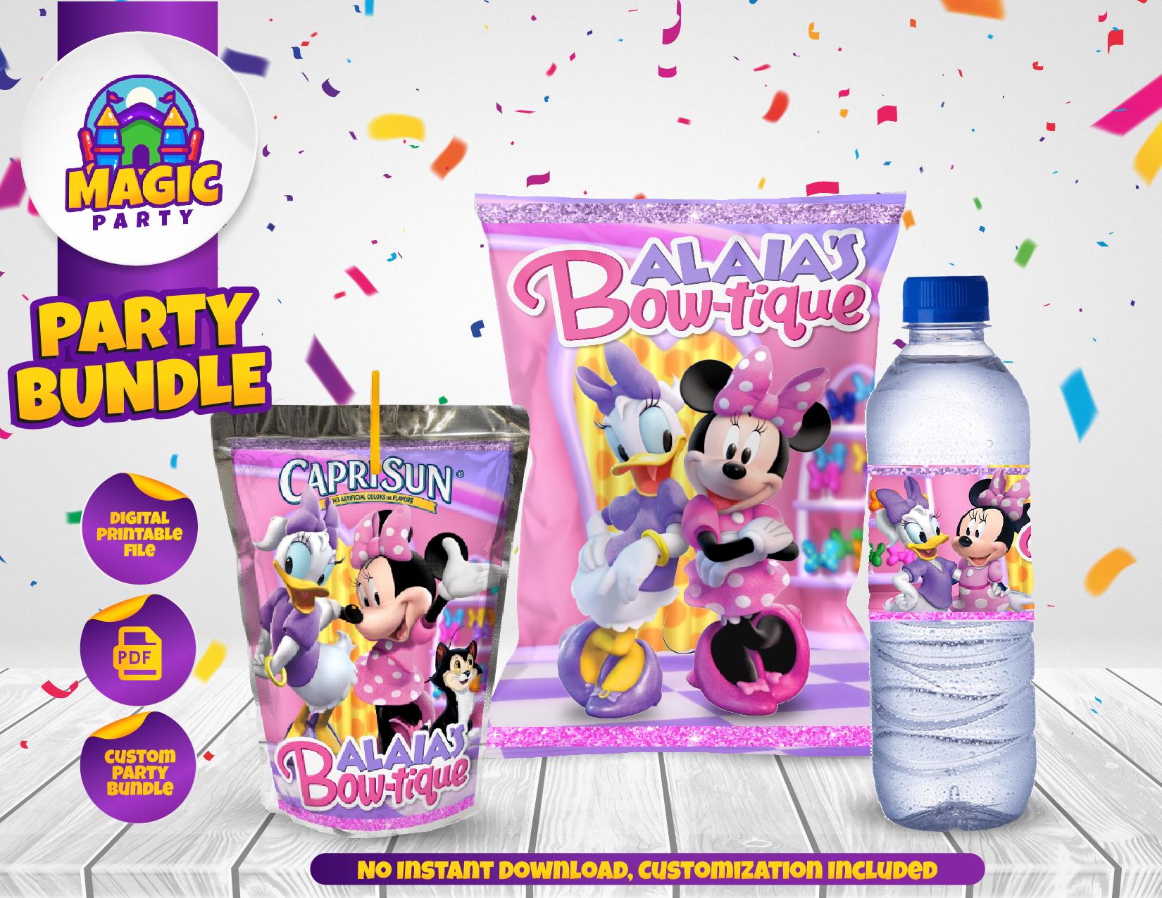 Minnie Bow-tique Birthday Party Bundle - Minnie & Daisy Party Treats ...