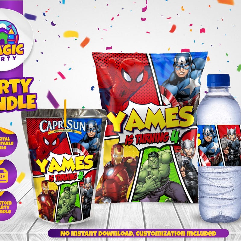 Superhero Chip Bag - Etsy