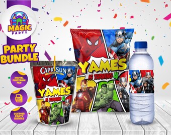 Labels for Super Heros Party Chip Bag Label DIGITAL DOWNLOAD Super ...