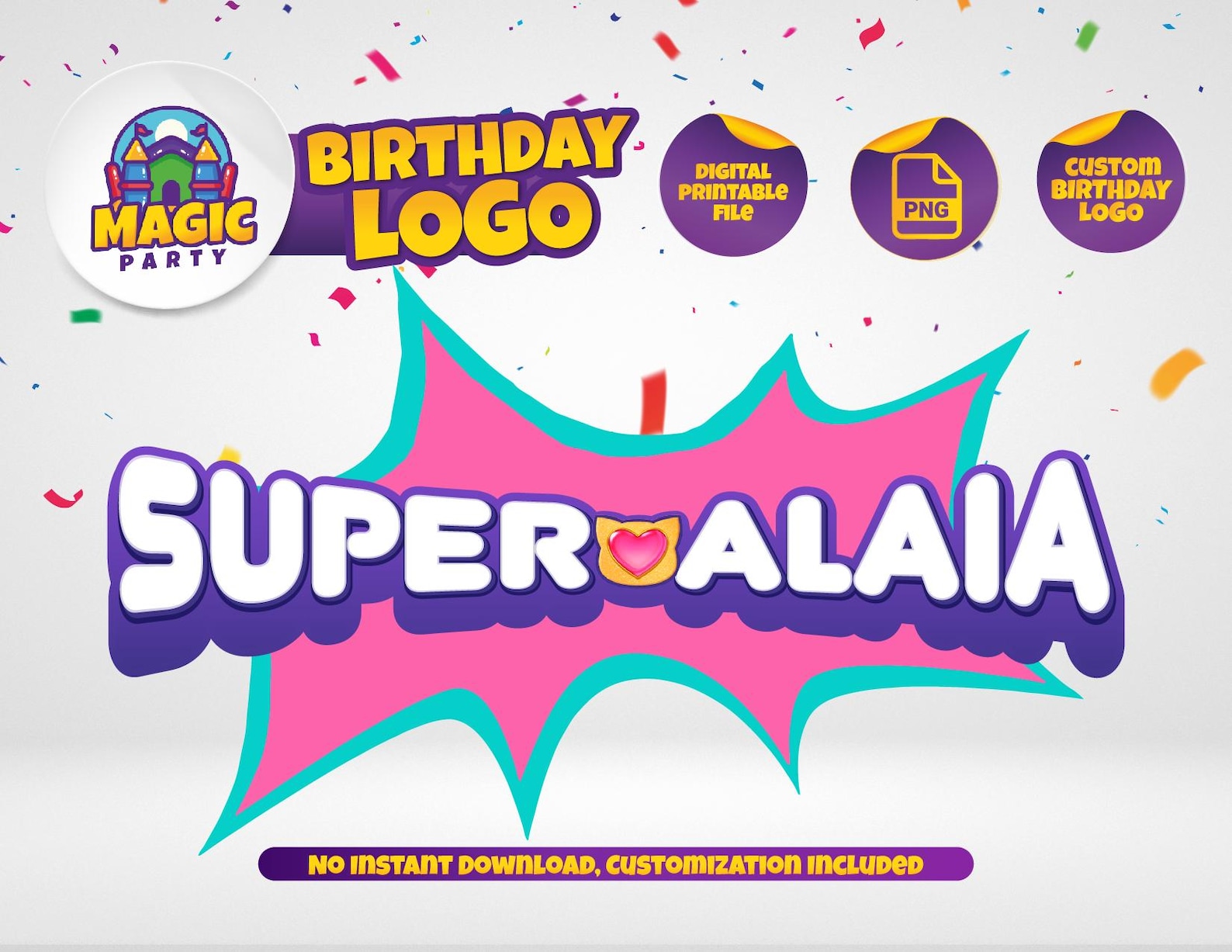 Super Kitties Logo - Custom Logo - Party Sign - Decor - Cartoon ...