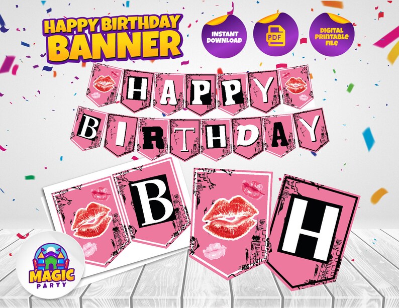 Burn Book Party Decor *instant Download* Party Banner - Hot Cars ...