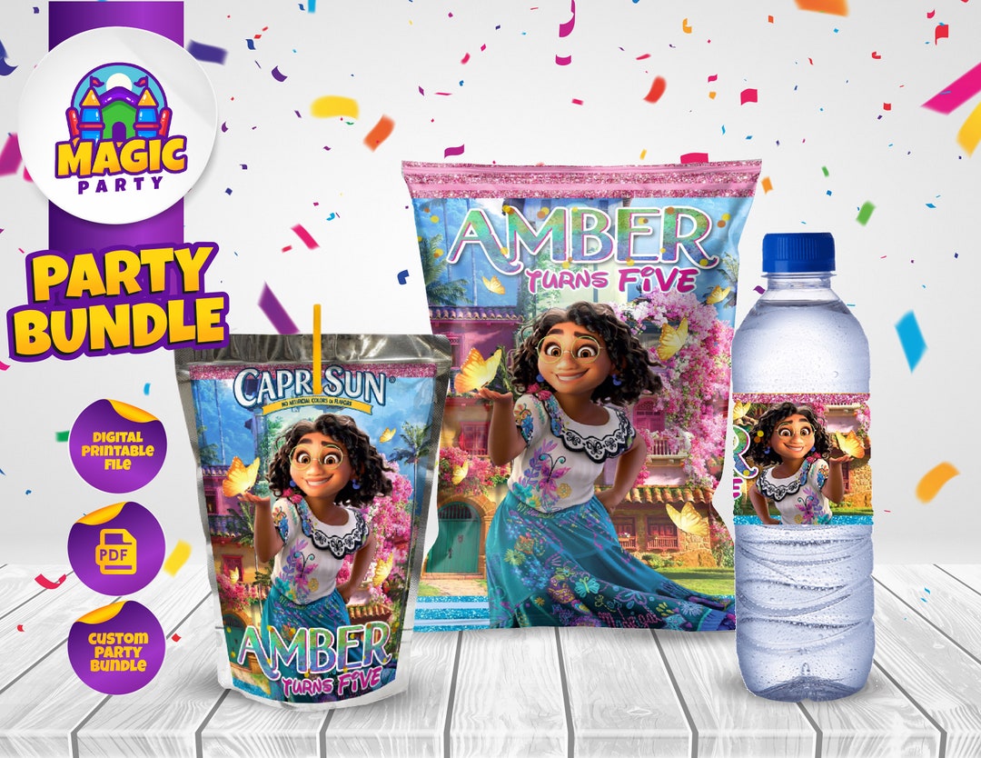 Encanto Birthday Party Bundle Colombia Party Treats Chip Bag Capri Sun ...