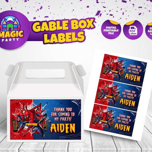 Spider Man Boxes Printable Template - Etsy