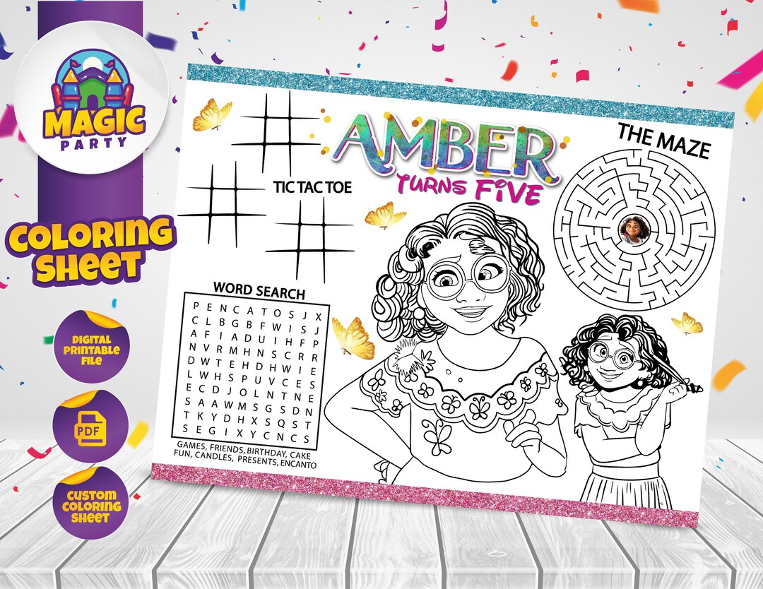 Encanto Coloring Sheet - Party Activity - Birthday - Printable ...