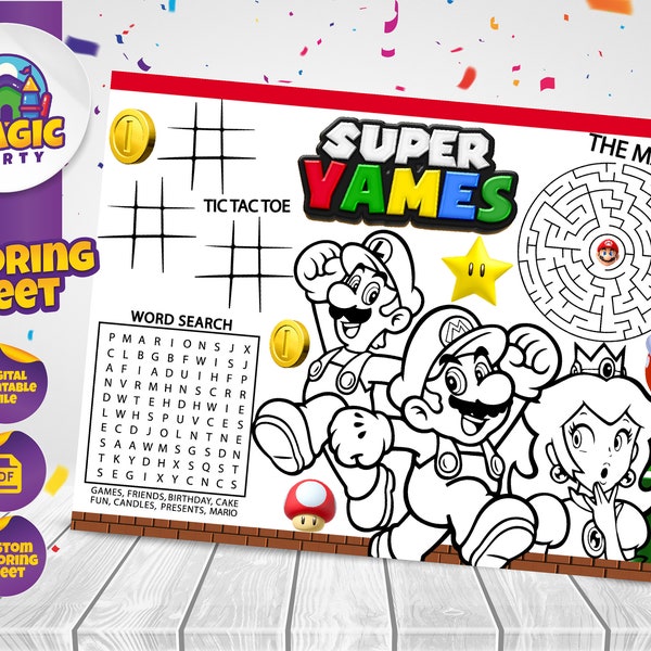 Super Mario Activity Book - Etsy