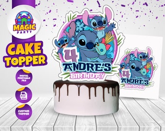 STITCH Cake Topper,printable Cake Topper Stitch, Lilo and Stitch Cake ...