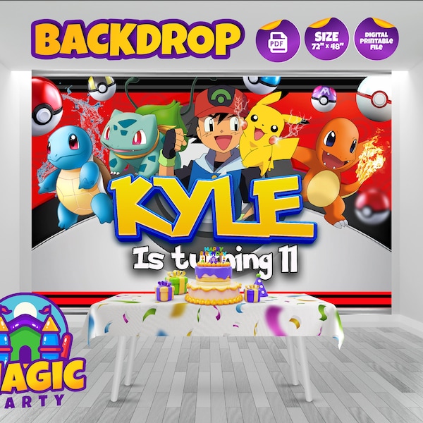 Pikachu Backdrop - Etsy