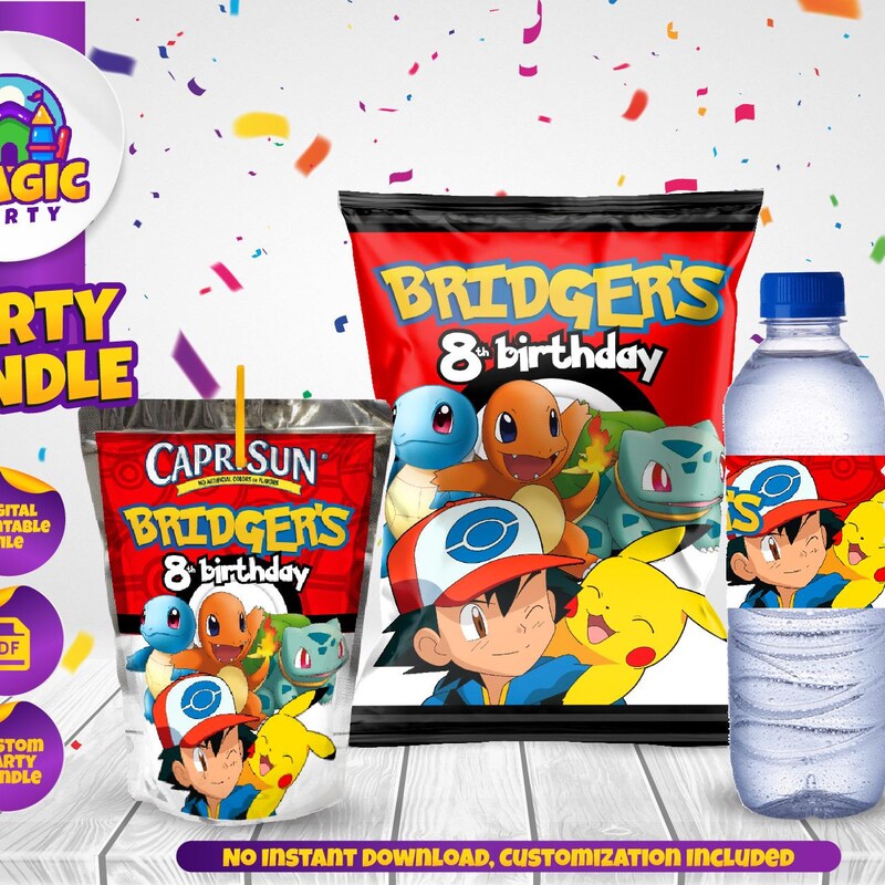 Pikachu Water Bottle - Etsy