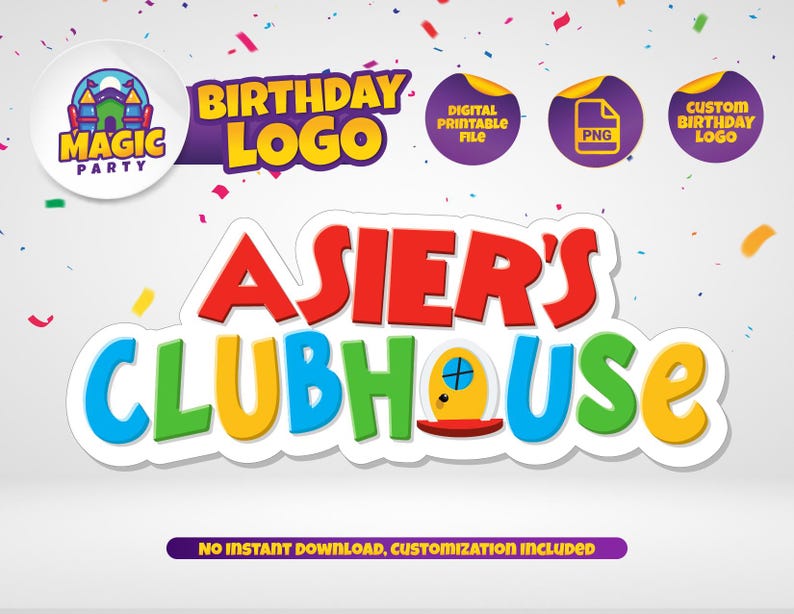 Mickey Mouse Clubhouse Logo - Custom Logo - Party Sign - Decor ...