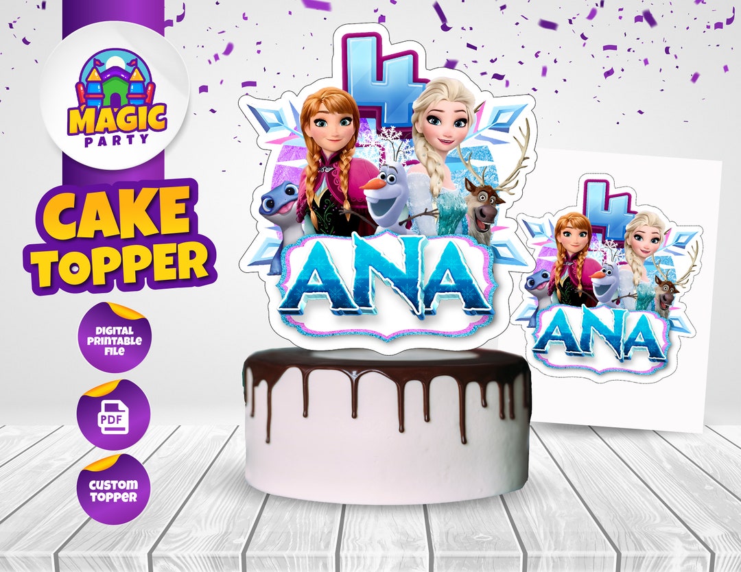 Frozen Cake Topper - Birthday - Decoration - 8.5x11 Printable ...