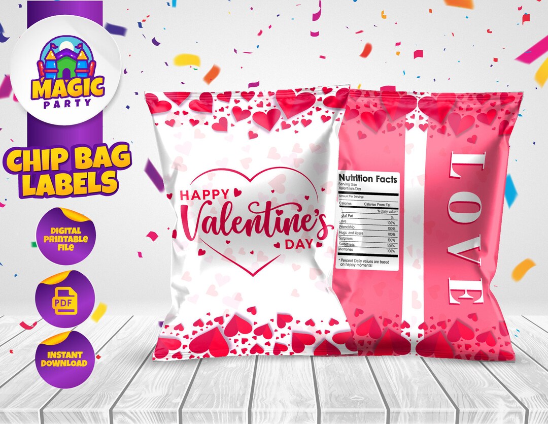 Valentine’s Day *instant Download* - Chip Bag Label - Printable ...