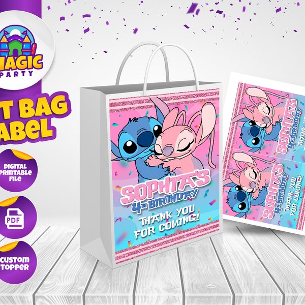 Stitch and Angel Favor Bags - Etsy