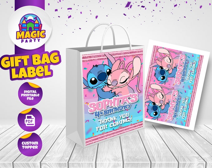 Stitch & Angel Chip Bag - Etsy