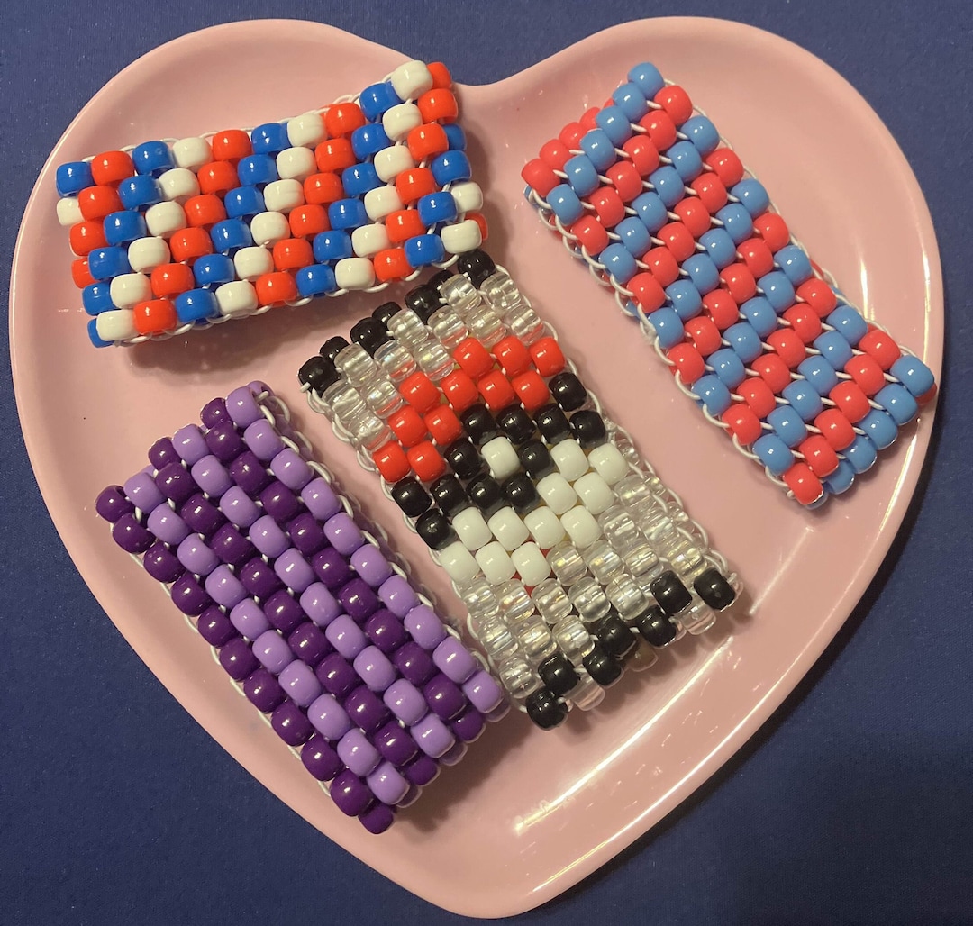 Assorted Kandi Cuffs Custom Bead Jewelry EDC Festival Scene Candy Pony ...