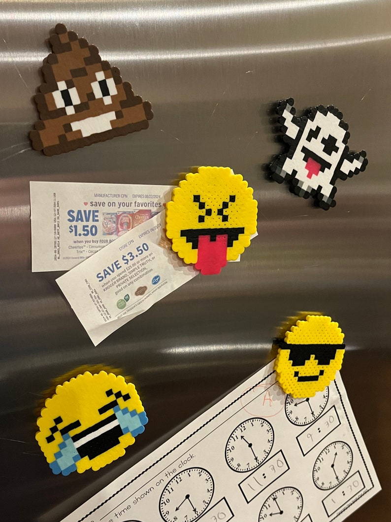 5 Emoji Magnets Smiley Face Refrigerator Magnets Poop Ghost Cool Crying ...