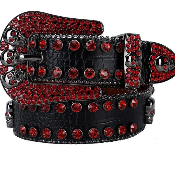 Rhinestone Belt - Etsy