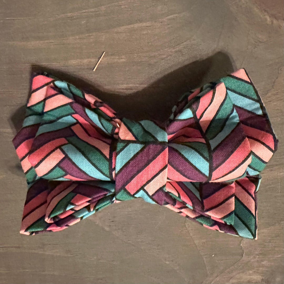 Multi Stained Glass Bow Tie - Etsy