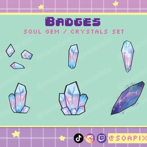 Soul Gems/crystal Badges | Twitch, Discord, Youtube Streamer Asset ...