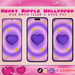 Heart Ripple Phone Wallpaper | iPhone | Android | Aesthetic Lock Screen ...