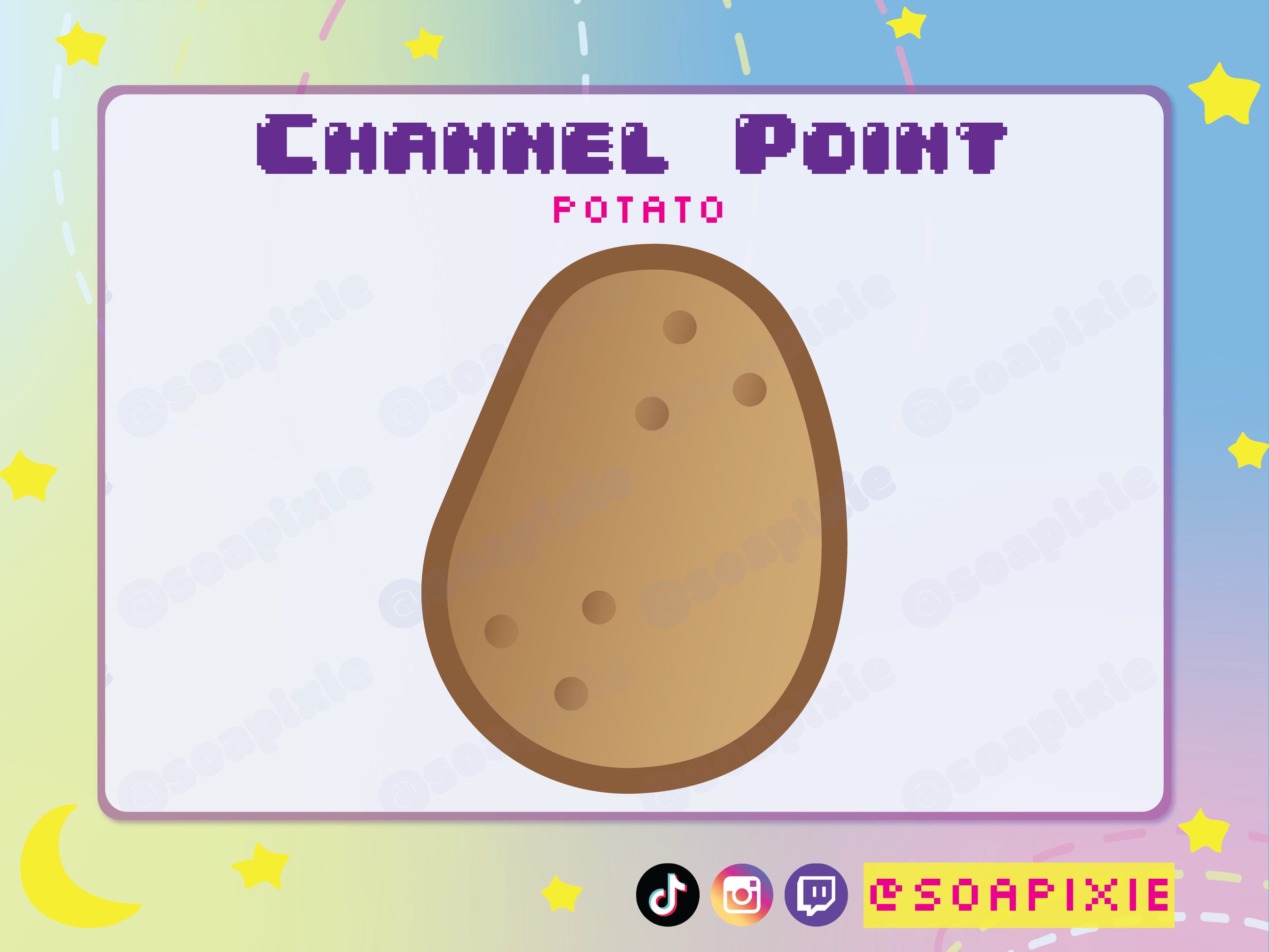 Potato Channel Point | Twitch Streamer Asset | Redeem | Loyalty ...