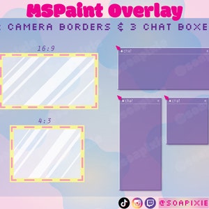 Windows Paint Stream Overlay | Twitch, Discord, Youtube Streamer Kawaii ...