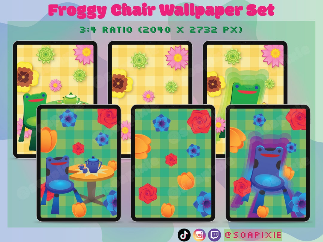 ACNH Froggy Chair Wallpaper Set for Tablets Light & Dark Mode iPad ...