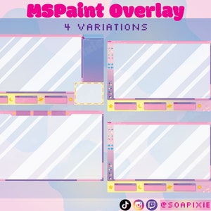 Windows Paint Stream Overlay | Twitch, Discord, Youtube Streamer Kawaii ...