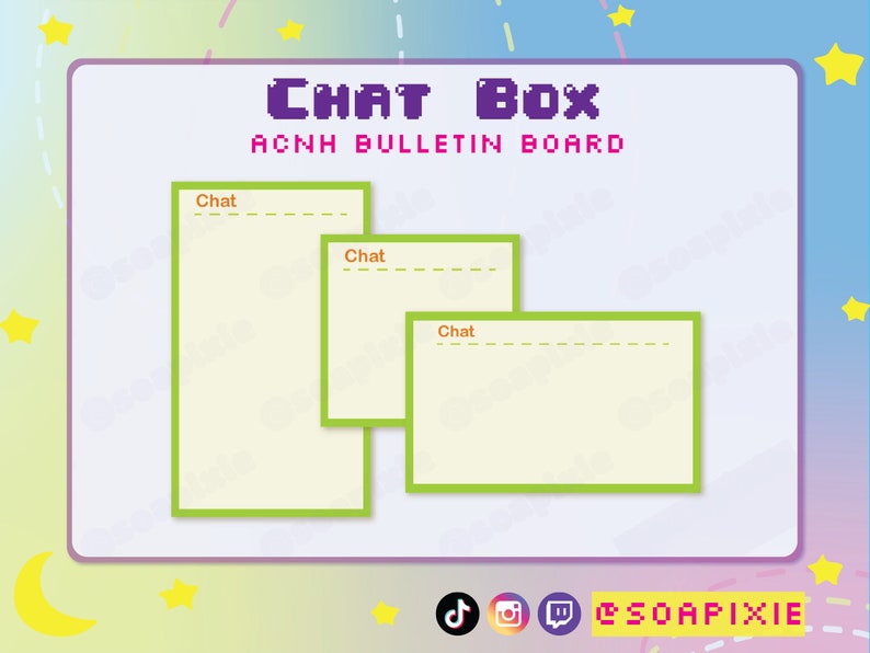 ACNH Bulletin Board Chat Box: Twitch Streamer Asset (digital Download ...