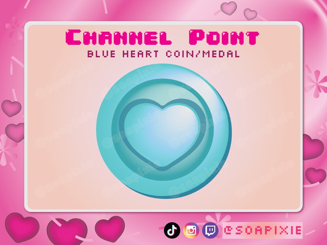 Blue Heart Coin Twitch Channel Point Asset (digital Download) - Etsy
