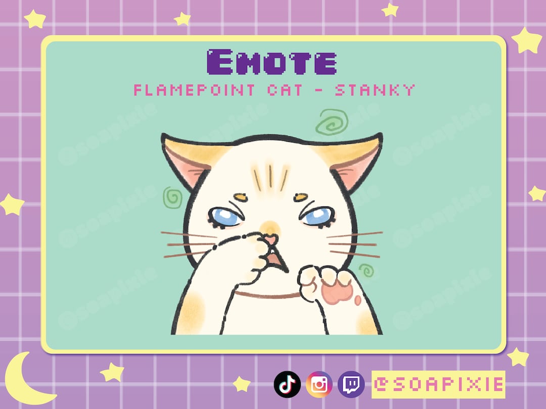 White Cat Stank Emote | Twitch, Discord, Youtube Streamer Asset ...