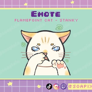 White Cat Stank Emote | Twitch, Discord, Youtube Streamer Asset ...