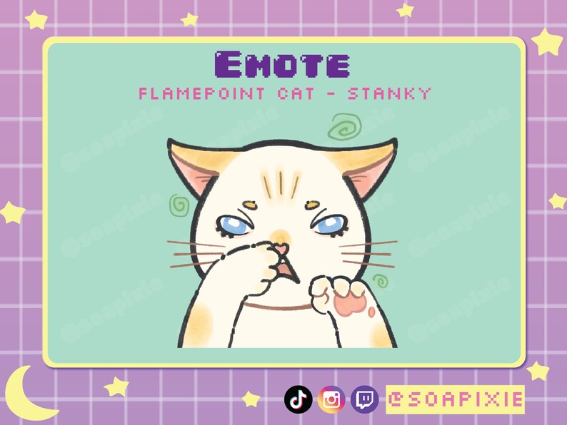 White Cat Stank Emote | Twitch, Discord, Youtube Streamer Asset ...