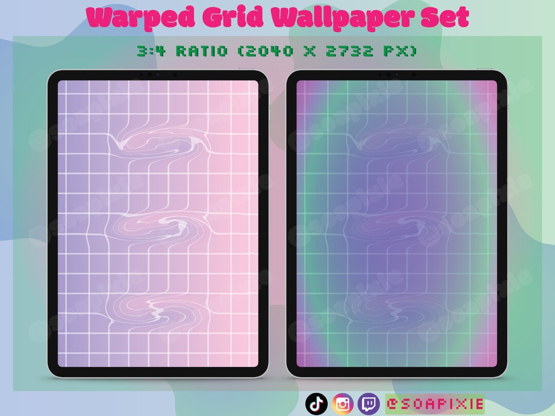 Warped Gradient Grid Tablet Wallpapers | Light&dark Mode | Ipad/surface ...