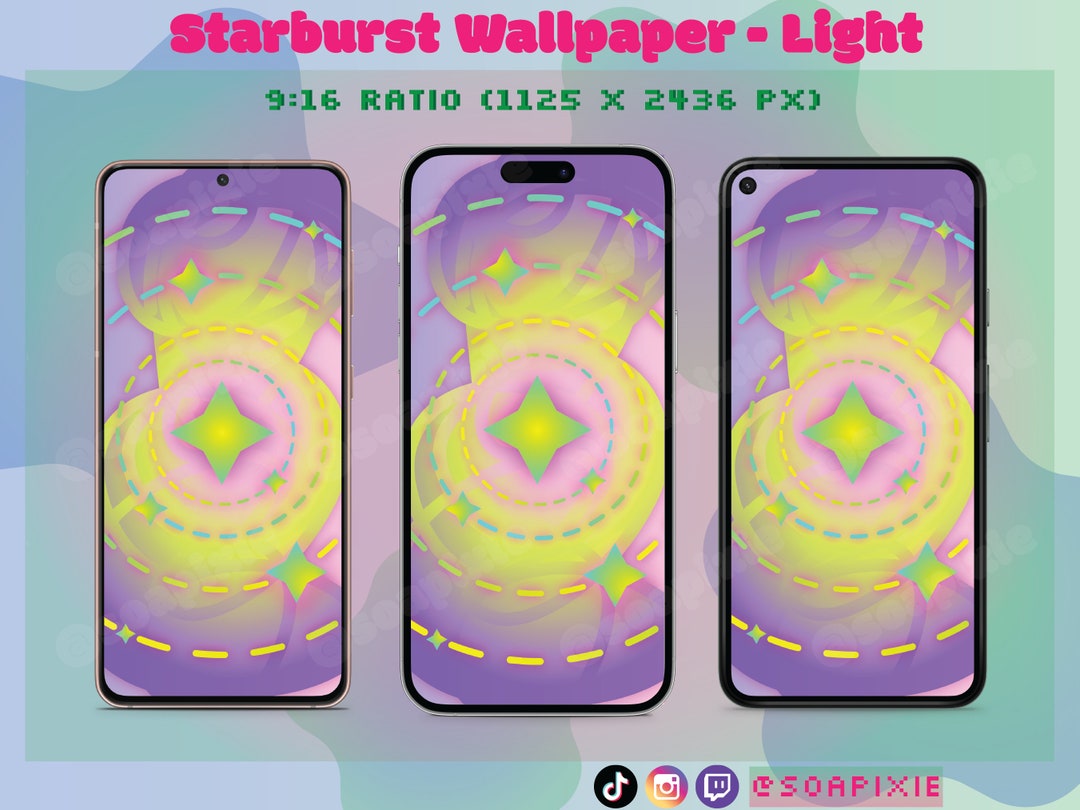 Starburst Phone Wallpaper | Light Mode | iPhone | Android | Aesthetic ...