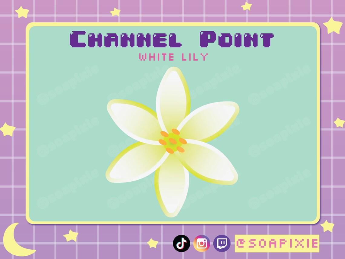 White Lily Channel Point Twitch Streamer Asset Redeem - Etsy