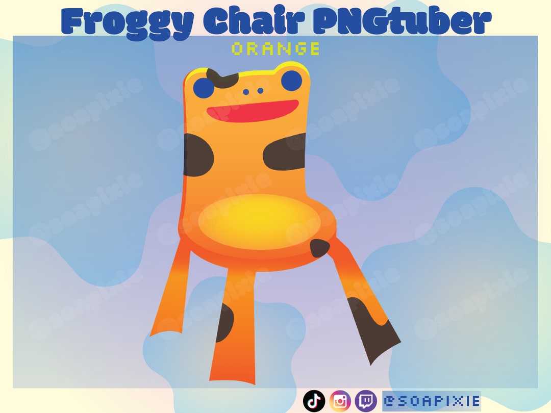 Orange Froggy Chair Pngtuber: Kawaii Streamer Asset (digital Download ...