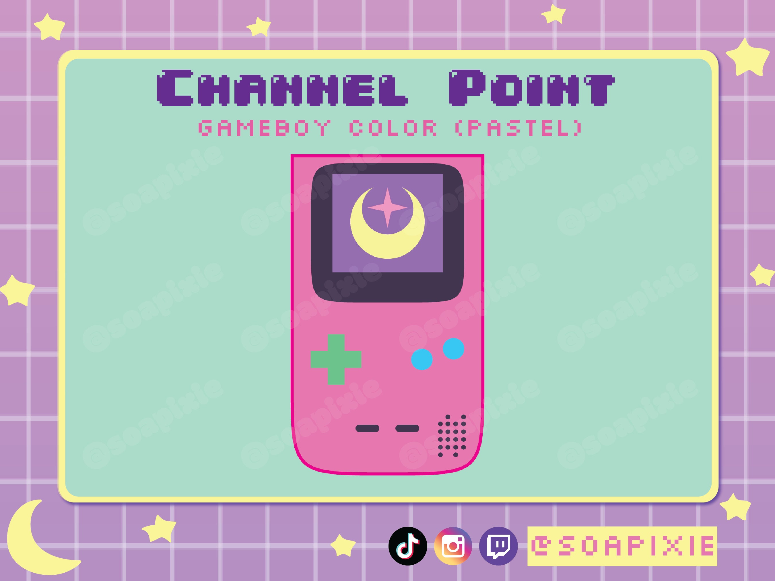 Pastel GBC Channel Point Twitch Streamer Kawaii Asset - Etsy