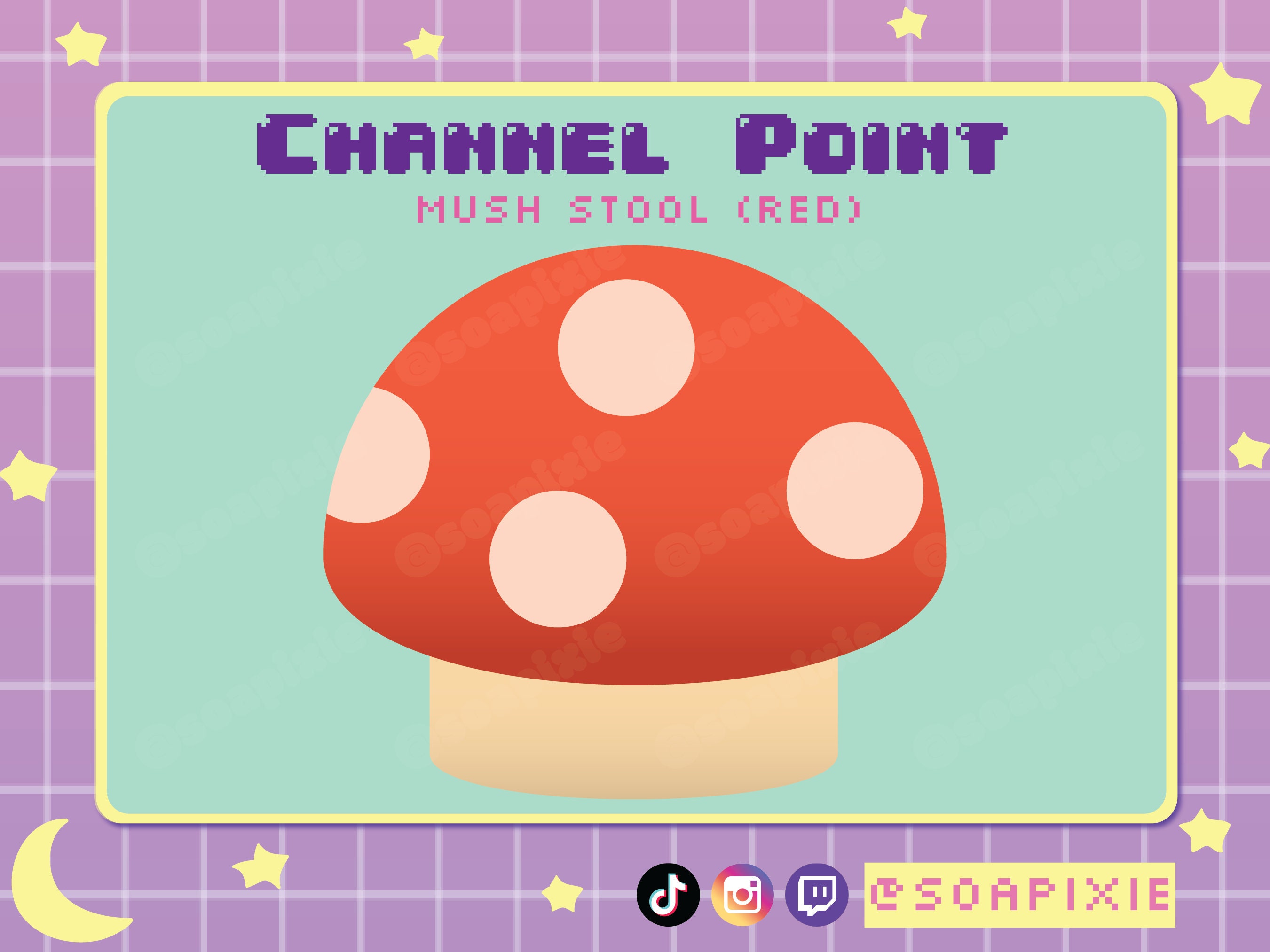 Red Mush Stool Channel Point | Twitch Streamer Asset | Redeem | Loyalty ...