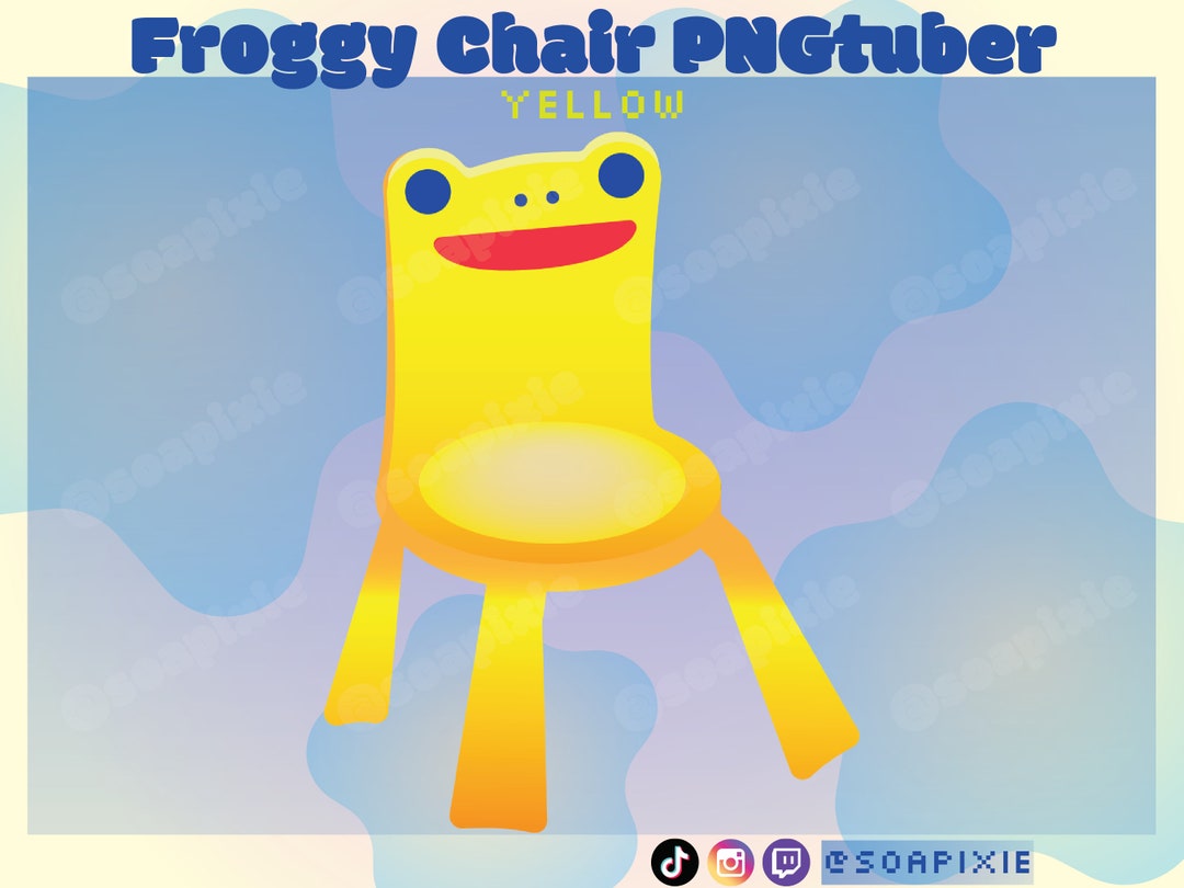 Yellow Froggy Chair Pngtuber: Kawaii Streamer Asset (digital Download ...