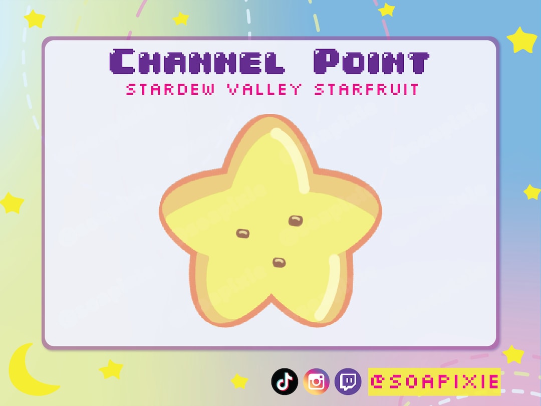 Starfruit Channel Point: Kawaii Twitch Asset (digital Download) - Etsy