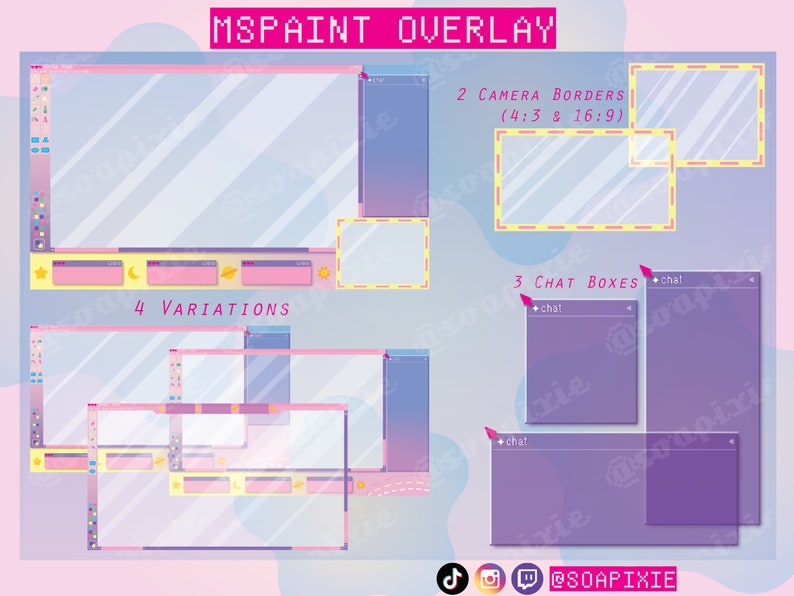 Windows Paint Stream Overlay Twitch Discord Youtube - Etsy